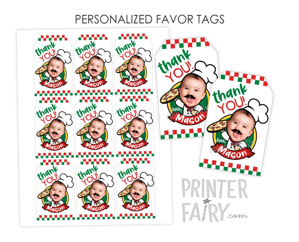 Personalized Pizza Party Favor Tags (digital Download) - Etsy