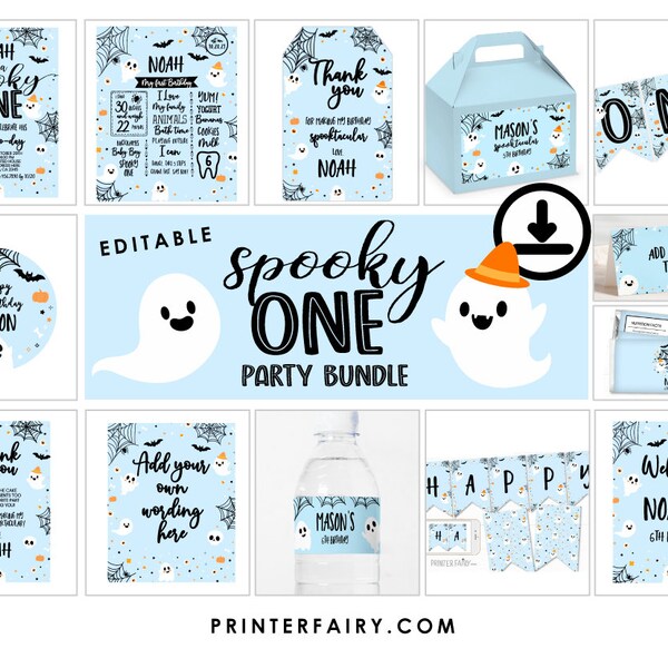 Spooky One Birthday Party Decorations - Etsy