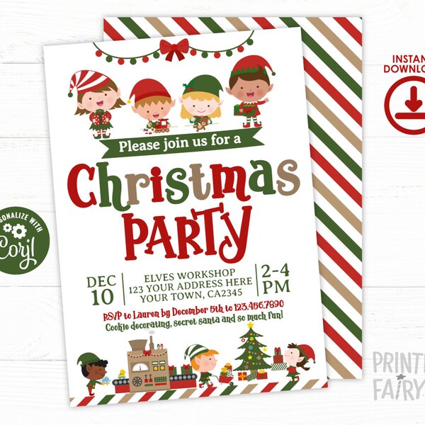 Elf Invitation - Etsy