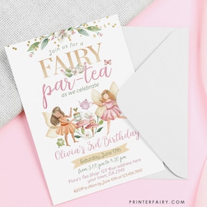 Editable Fairytale Partea Birthday Invitation, Whimsical Fall Birthday ...