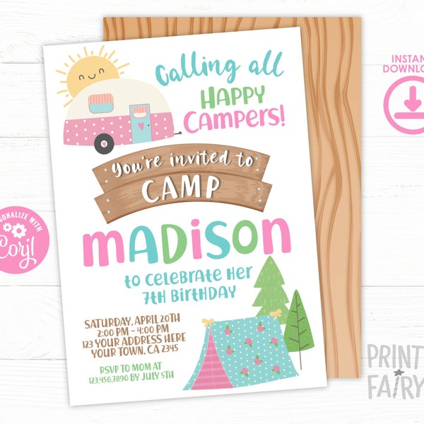 Camping Birthday - Etsy