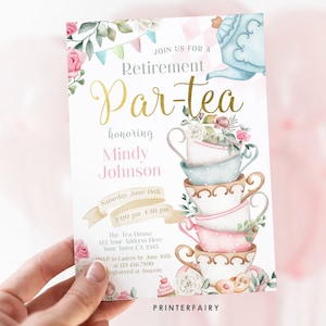 Alice in Wonderland Retirement Party Invitation, Farewell Tea Time ...