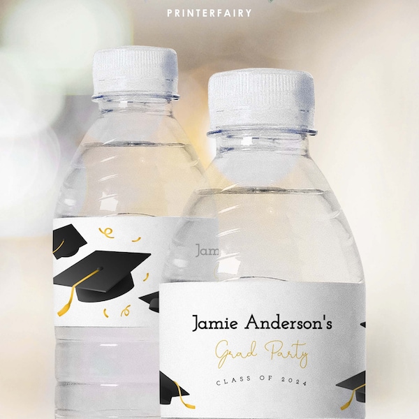 Graduation Water Bottle Label - Etsy