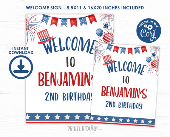 4th of July Welcome Sign Little Firecracker Mr Independent - Etsy