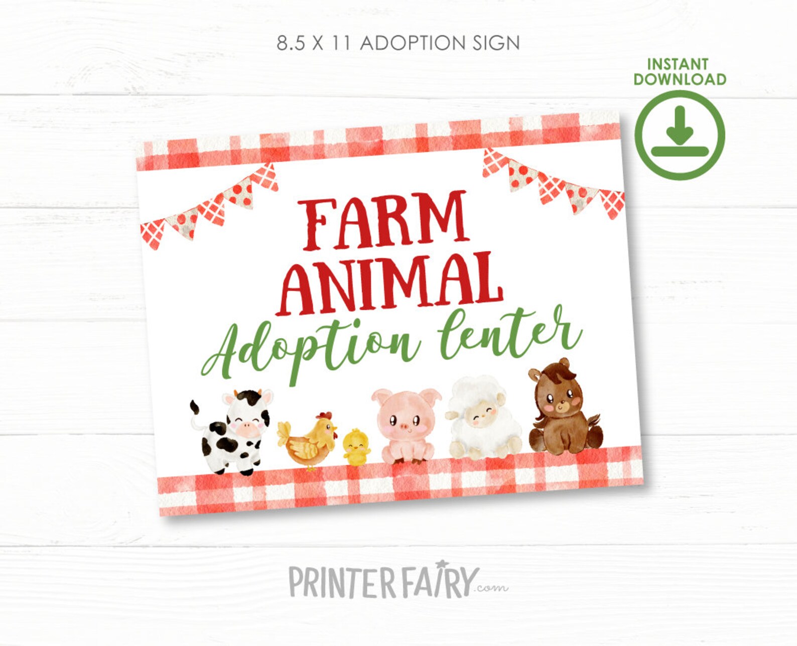 Farm Animals Adoption Farm Birthday Party Adopt a Farm - Etsy