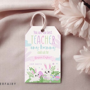 Eggcellent Teacher, Easter Teacher Gift Tag, Appreciation Tags ...
