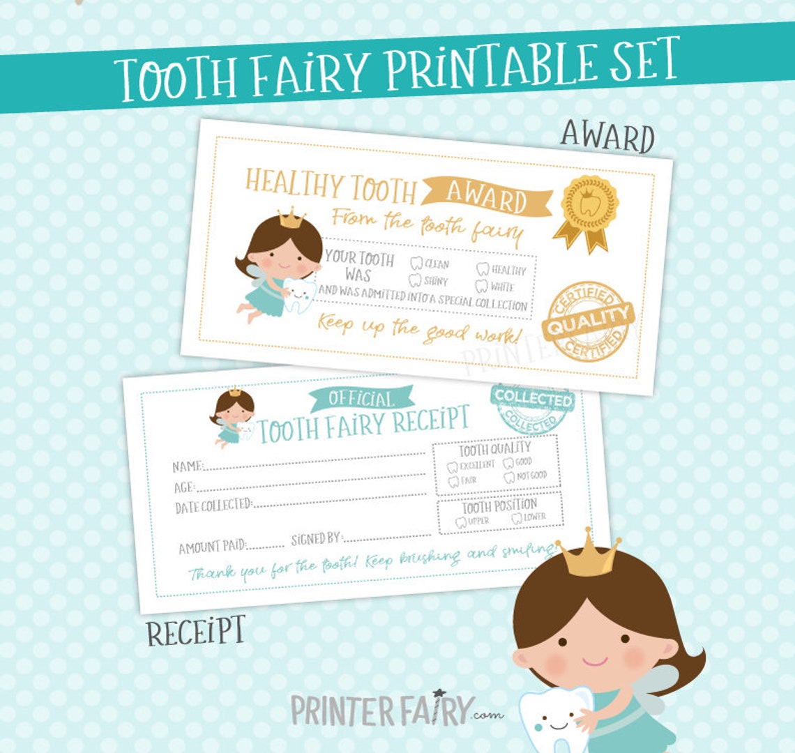 Tooth Fairy Printables Tooth Fairy Printable Letter Tooth | Etsy