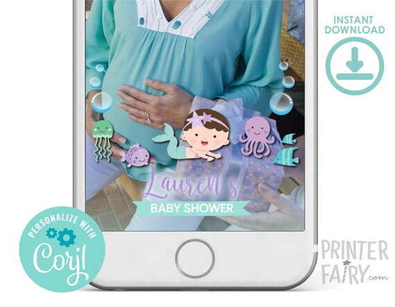 snapchat filter 1st birthday,First Birthday Geofilter,mermaid balloon ...