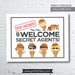 Secret Agent Welcome Sign SET of 2, Detective Birthday Party, Spy Party ...