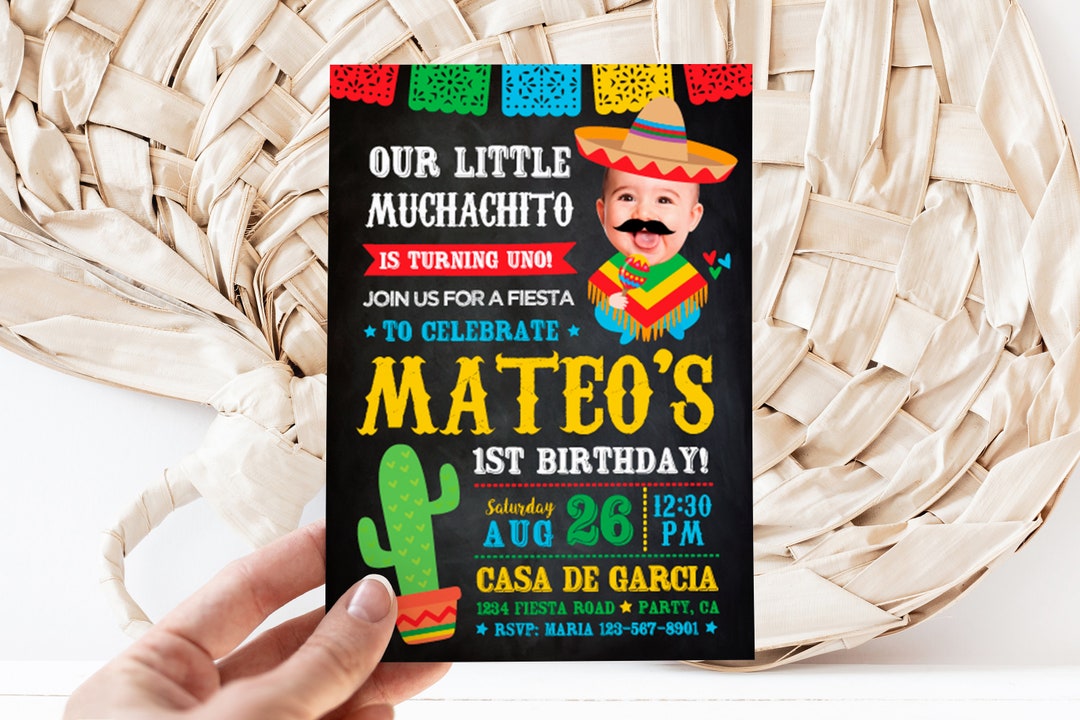 Fiesta Birthday Invitation, Cinco De Mayo Invitation, Fiesta 1st ...