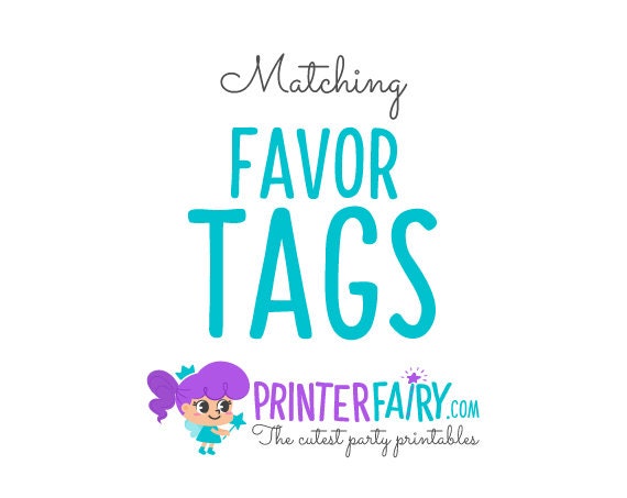 Matching Favor Tags by PrinterFairy | Catch My Party