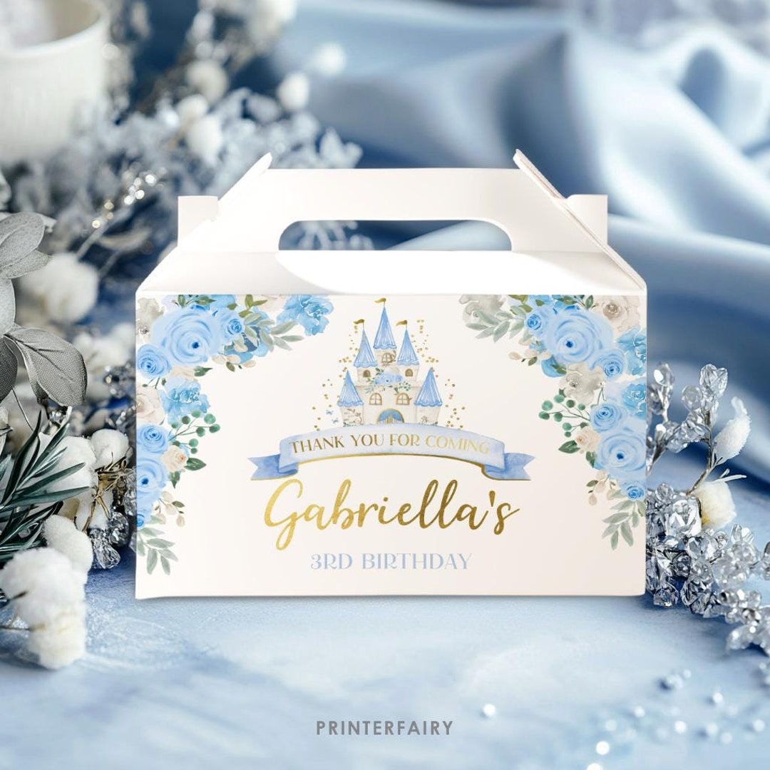 Cinderella Gable Box Label, Princess Party Favors Label, Fairytale ...