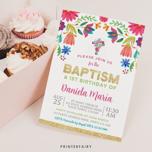 Mexican Baptism and Birthday Invitation, Editable Cinco De Mayo Party ...