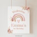 Boho Rainbow Welcome Sign, Pastel Watercolor Boho Decor, Pampas Party ...
