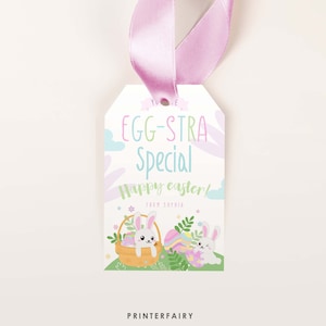Eggstra Special Easter Printable Tag, Easter Gift Tags, Editable Easter ...