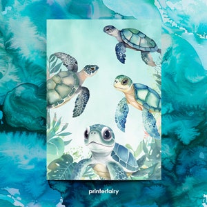 Sea Turtle Invitation Turtley Awesome Party Under the Sea 1st Birthday ...