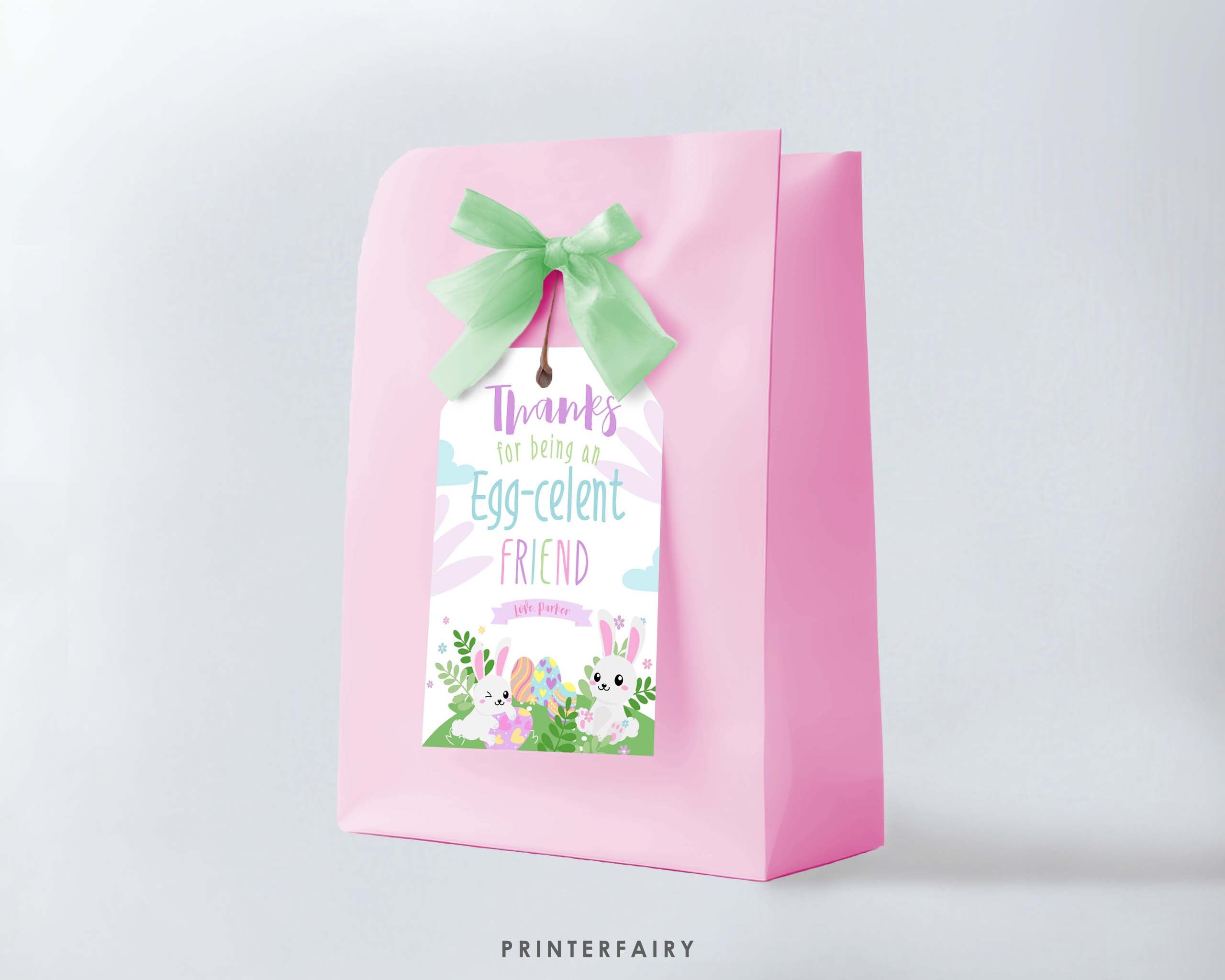 Eggcellent Easter Printable Tag, Easter Printable Gift Tags, Editable ...