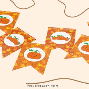 Little Pumpkin Birthday Party Banner, EDITABLE Autumn Birthday Party ...