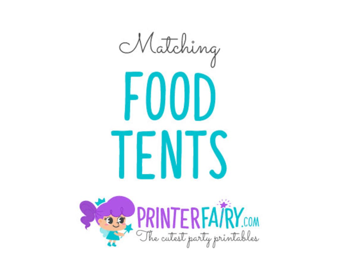 Matching Food Tents, Editable Food Tents - Etsy Canada