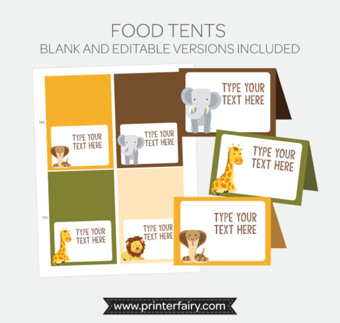 Safari Party Pack Safari Printable Decorations Jungle - Etsy