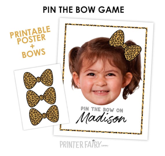 Pin The Bow Game, Safari Birthday Party, Jungle Party Decorations ...