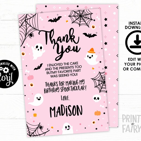 Spooky Thank You - Etsy