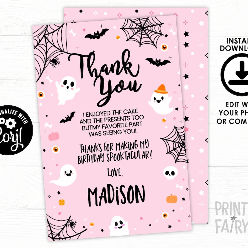 Spooky Thank You - Etsy