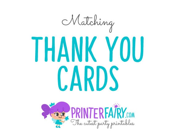 Custom Thank you cards to match your invitation by Printer Fairy ...