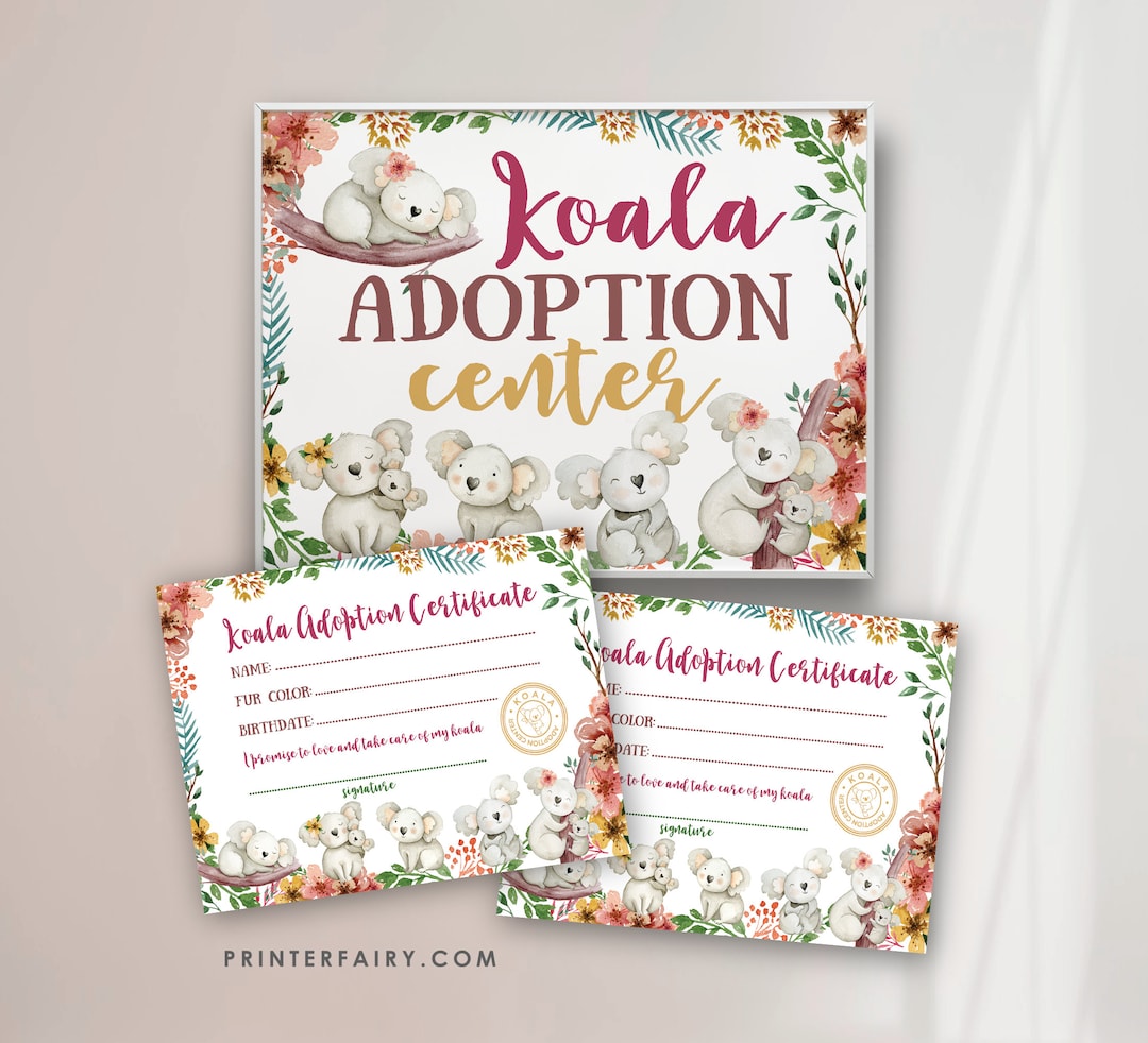 Koala Birthday Party, Adopt a Koala, Koala Party Games, Pet Adoption ...