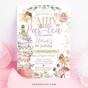 Editable Fairytale Partea Birthday Invitation, Whimsical Fall Birthday ...