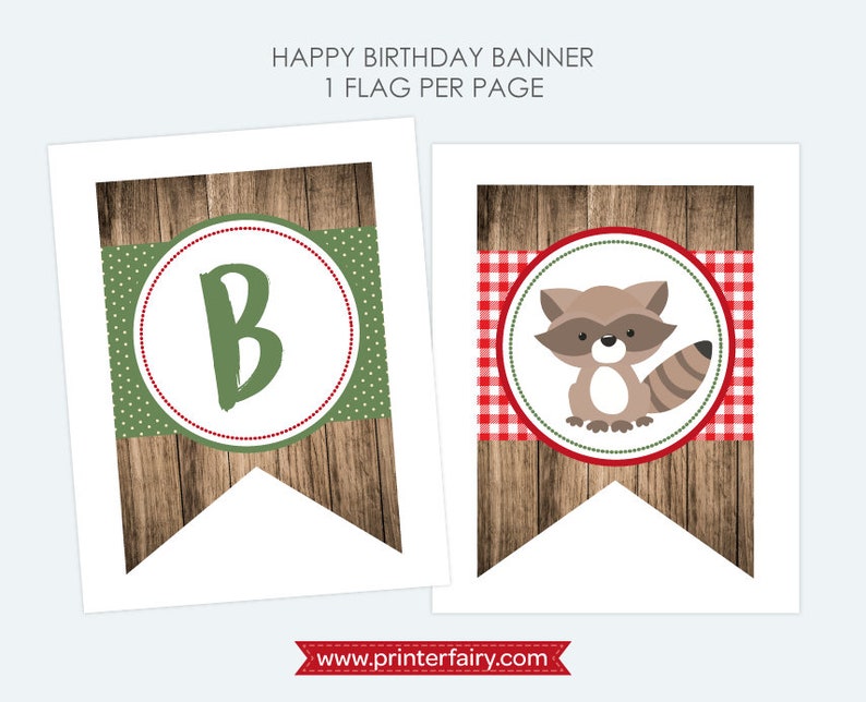 Woodland Printable Banner Forest Birthday Party Decor - Etsy