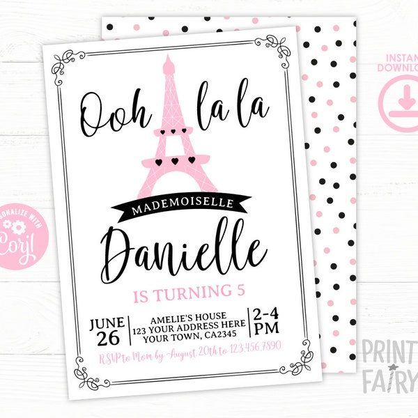 Paris Invitation - Etsy