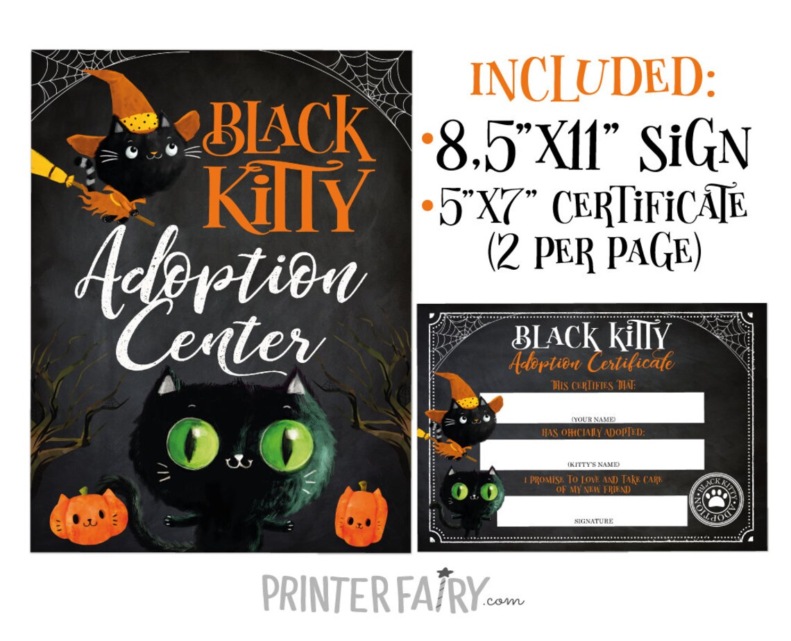 Kitty Cat Adoption Center Halloween Birthday Party - Etsy