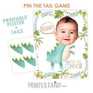 Pin the Tail Game, Dinosaur Birthday Party, Wild One Party Decorations ...
