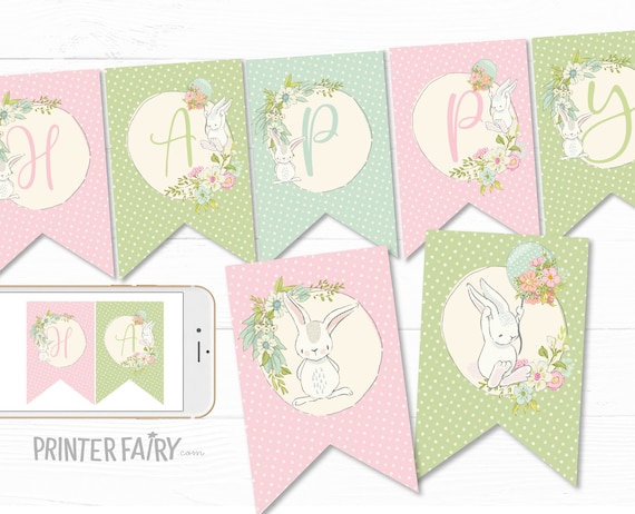 Some Bunny Editable birthday Banner, Bunny Birthday Decorations, Bunny ...