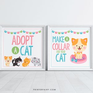 Pet Adoption Party Adopt a Cat Kitten Adoption Sign Cat Adoption ...