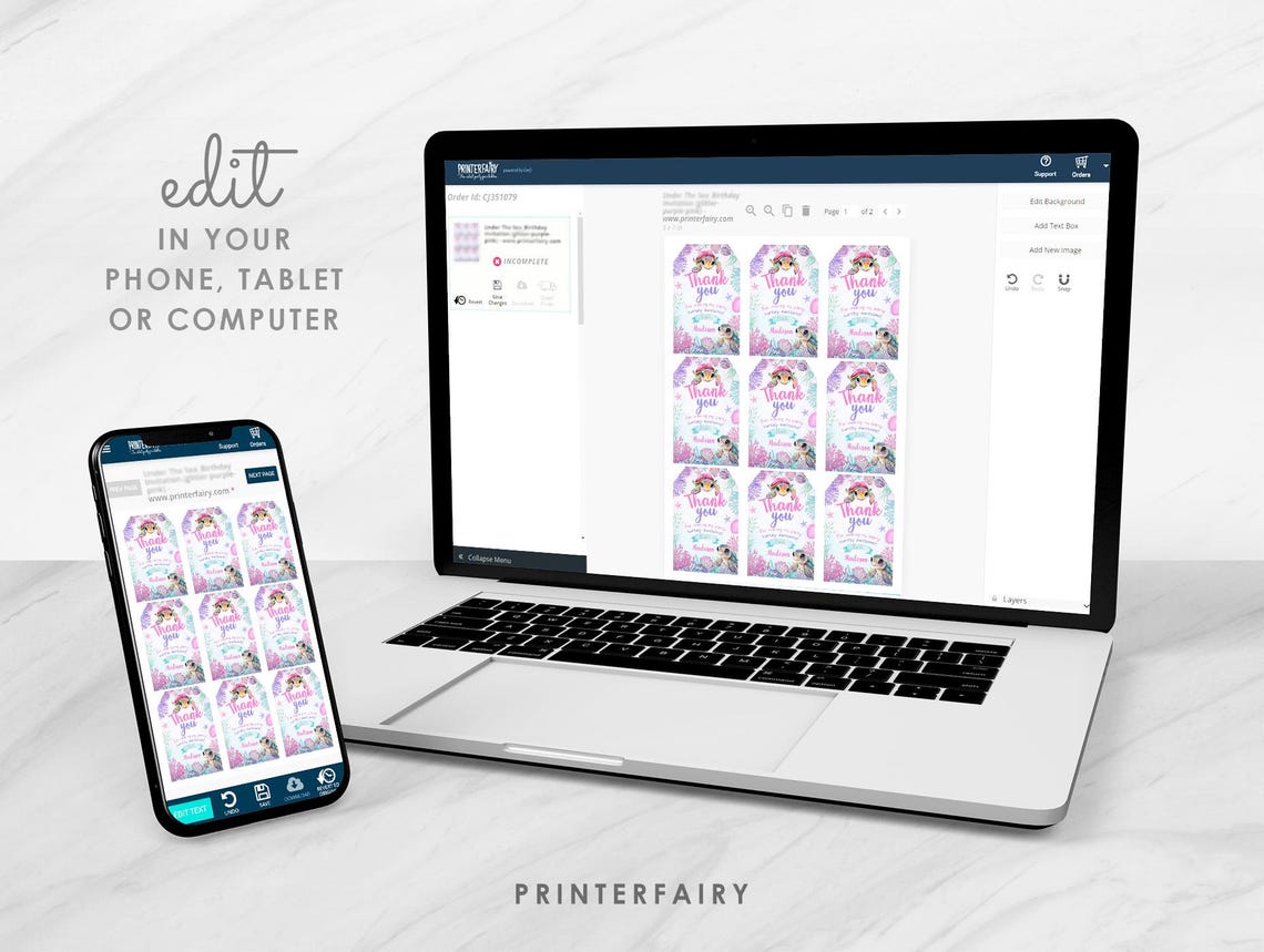 Sea Turtle Party Favor Tags, Editable Template, Turtley Awesome ...