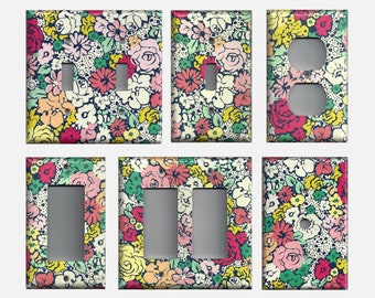Floral switch plate | Etsy