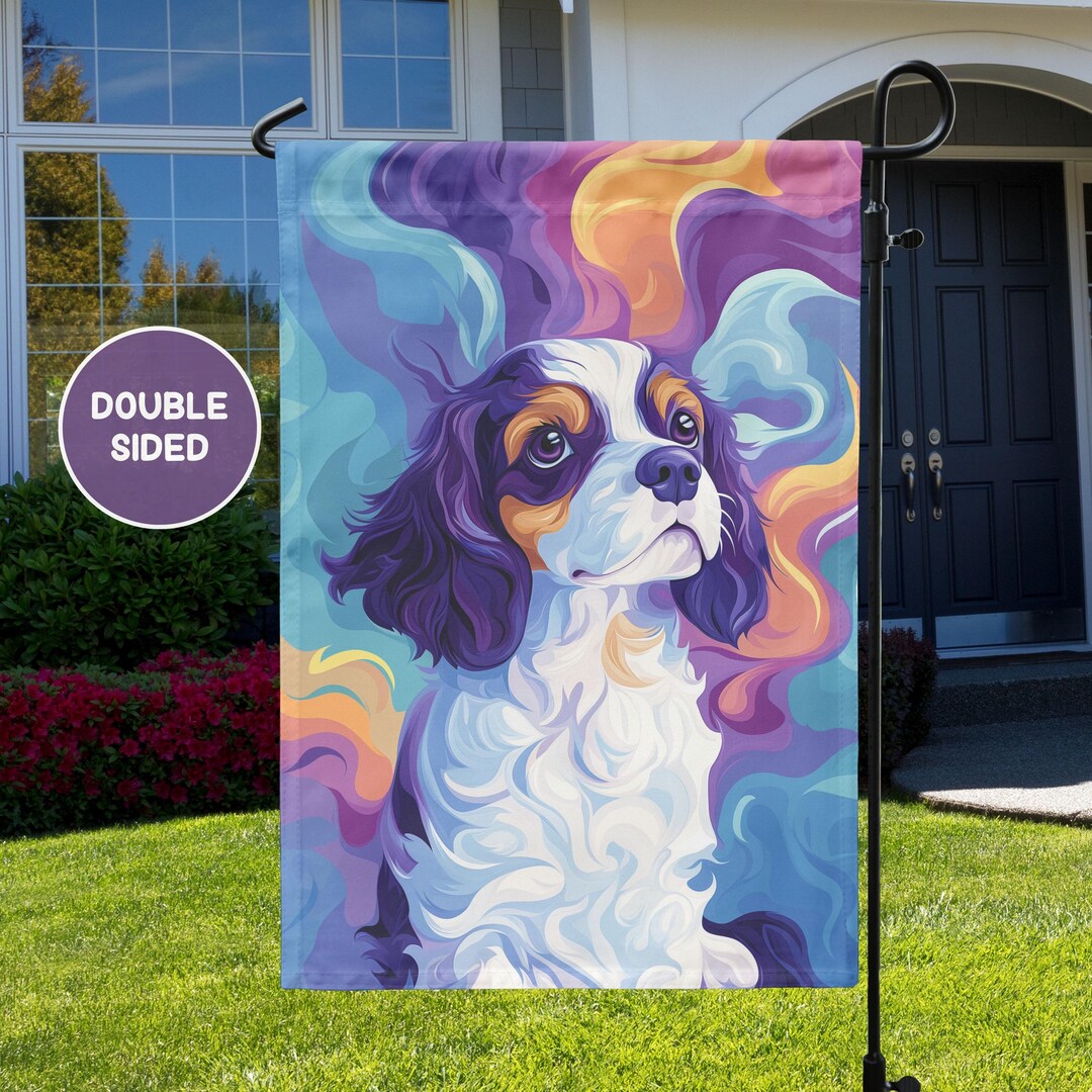 Cavalier King Charles Spaniel Dog Garden Flag, Dog Lover Gift, Dog Mom ...