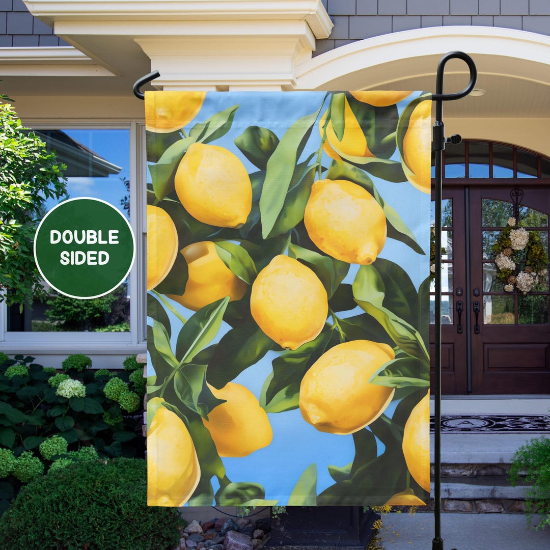 Lemons Garden Flag, Summer Lemons Flag, Summer Garden Flag, Lemon Tree ...