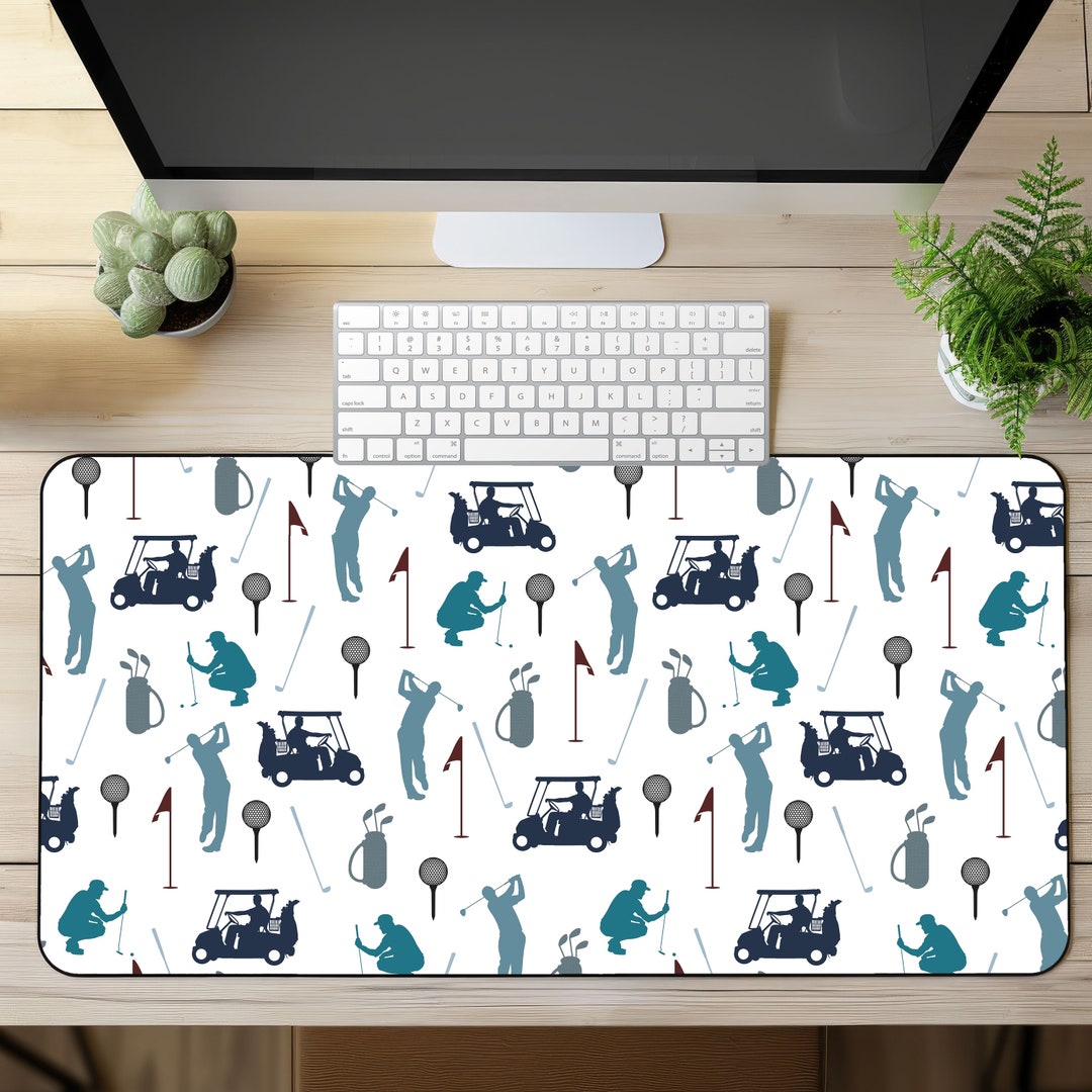 Golf Lover's Desk Mat, XL Mouse Pad, Office Cubicle Golf Decor, Gift ...