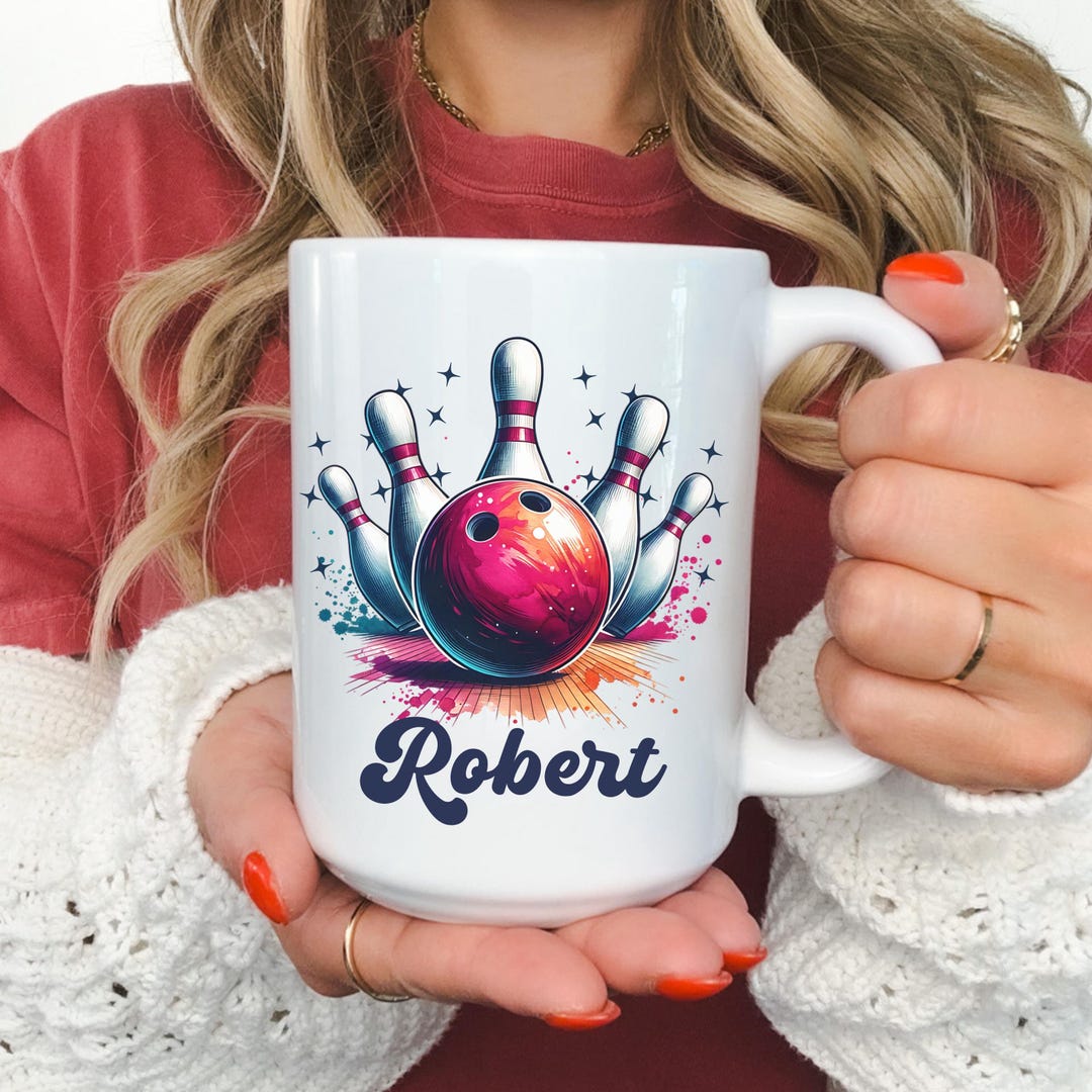 Personalized Bowling Mug With Name, Custom Team Coffee Cup, Gift for ...