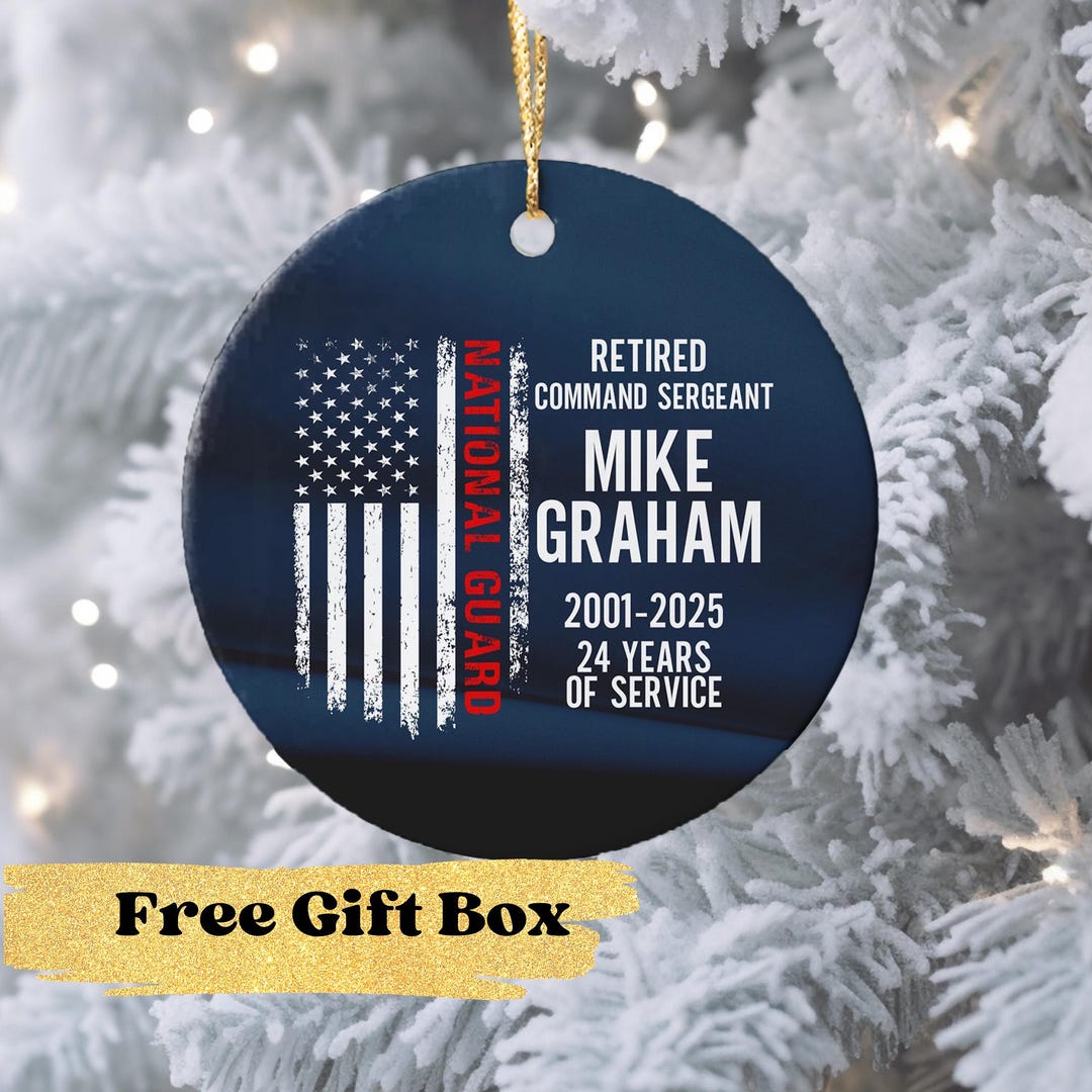 Personalized National Guard Christmas Ornament, Military Service ...