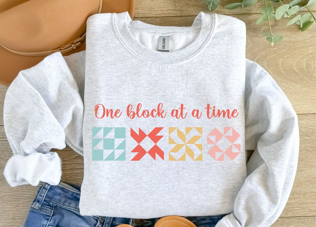 Quilt Block Sweatshirt, Quilting Sweatshirt, Sewing Shirt, Modern ...