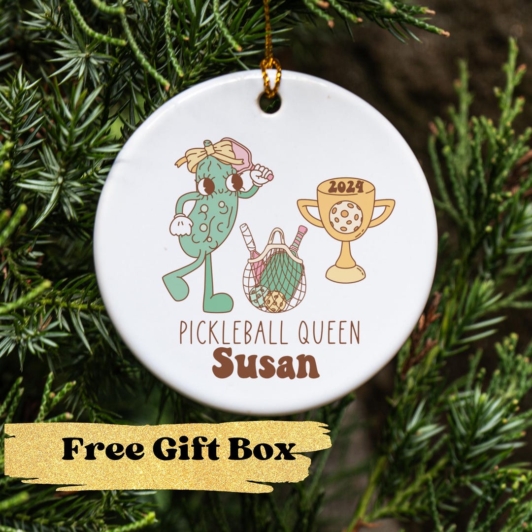 Custom Pickleball King or Queen Ornament With Name, & Year ...