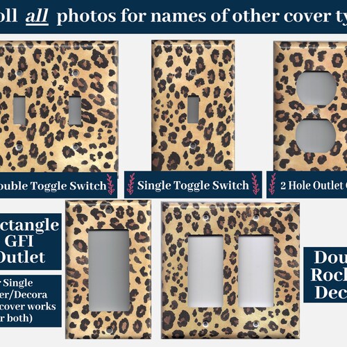 Leopard Light Switch Plate / Leopard Cheetah Print Single - Etsy