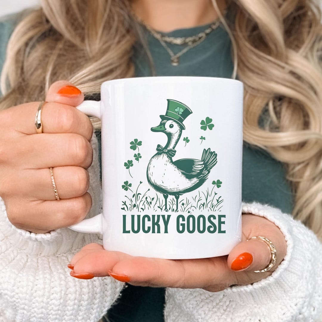 Lucky Goose St. Patrick's Day Coffee Mug, St. Patricks Day Gift, Porch ...