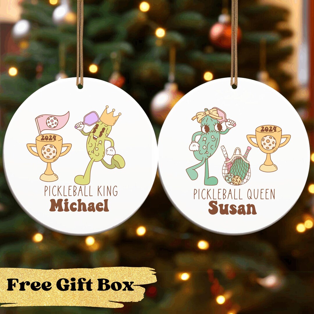 Custom Pickleball King or Queen Ornament With Name, & Year ...