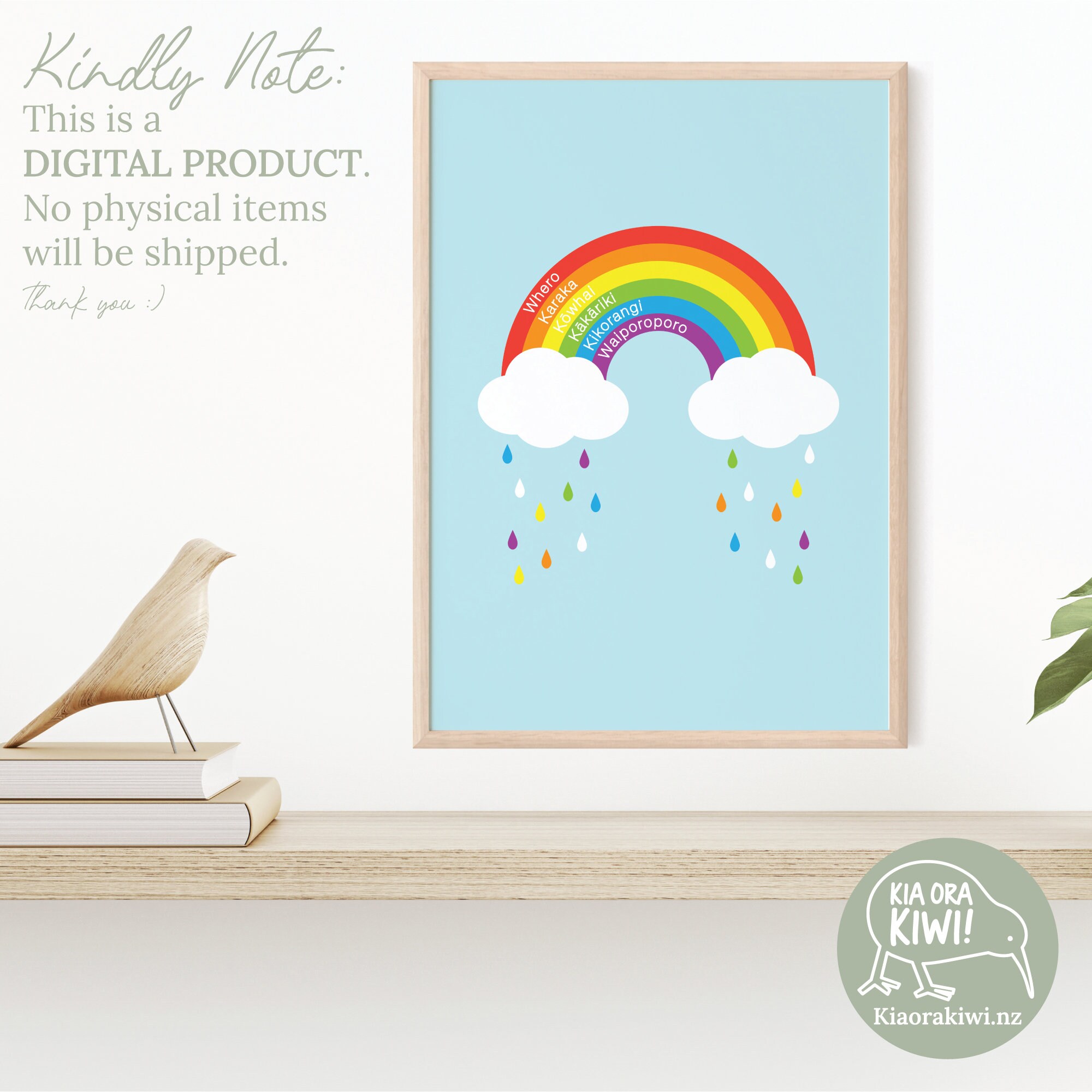 Te Reo Maori Rainbow PRINTABLE Wall Art DIGITAL DOWNLOAD - Etsy