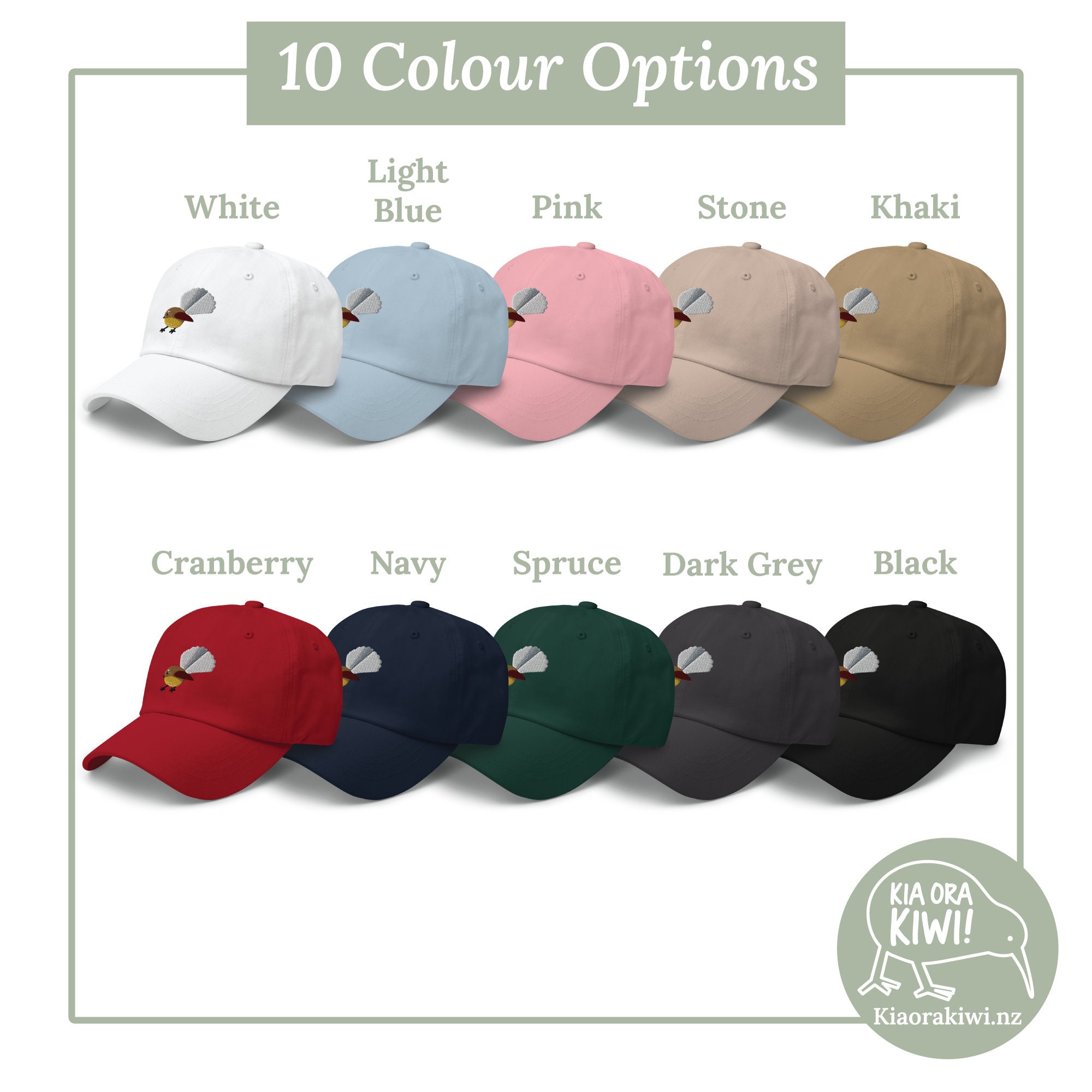 New Zealand Native Bird Hat Fantail Cap New Zealand Fantail Fantail Hat ...